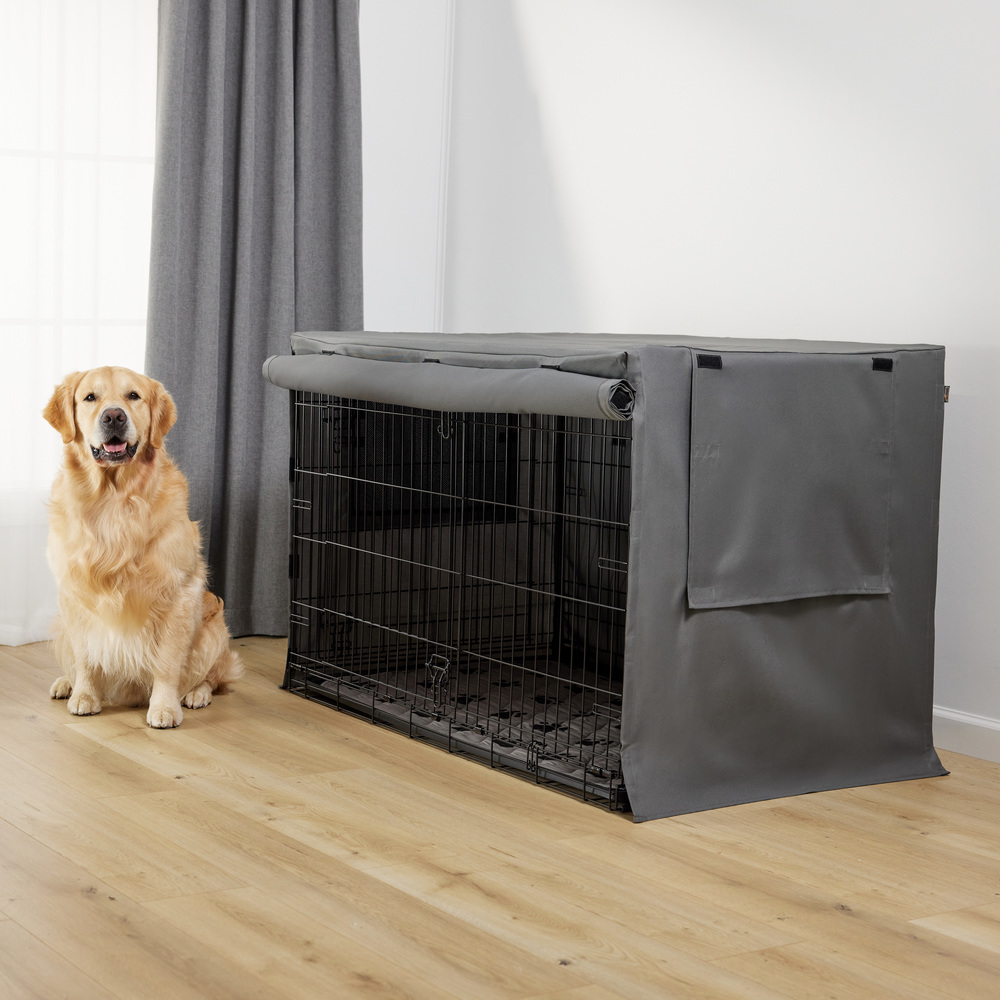 GORILLA GRIP Dog Crate Cover, Fits 42" Indoor Kennel Cage, Breathable ...