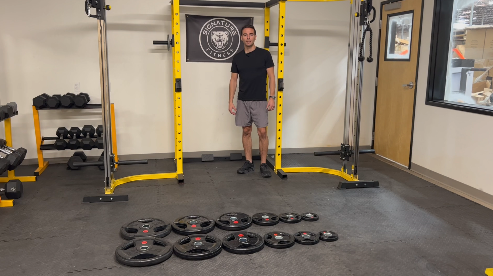 BalanceFrom Cast Iron Olympic 2-Inch Plate Weight Plate, 245 lbs Set ...