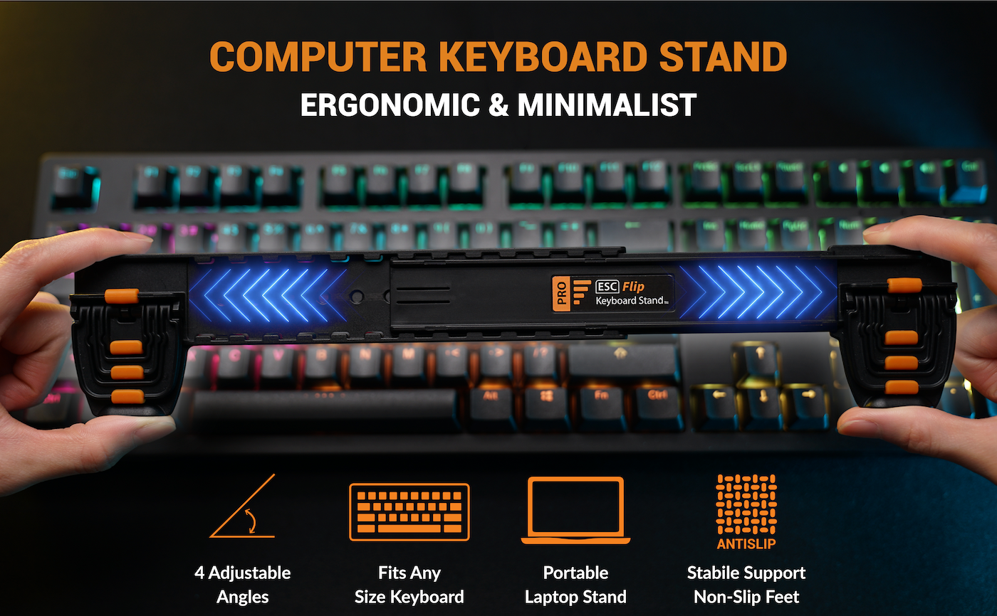 GPG2 ESC Flip PRO, Adjustable Keyboard Lifter, Portable Tilted Stand ...