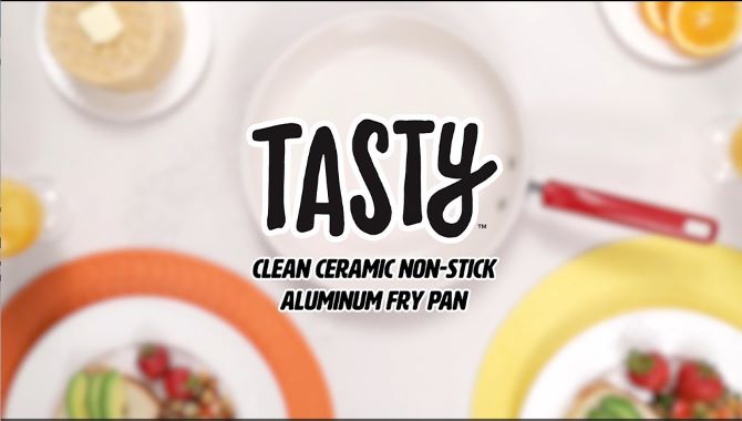 Tasty Clean Ceramic 10" Non-Stick Aluminum Fry Pan, Red - Walmart.com