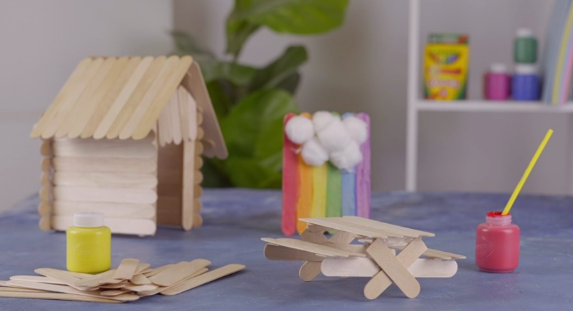 GUSTO, Popsicle Sticks, 100 pack, 6 inch versatile wooden sticks ...