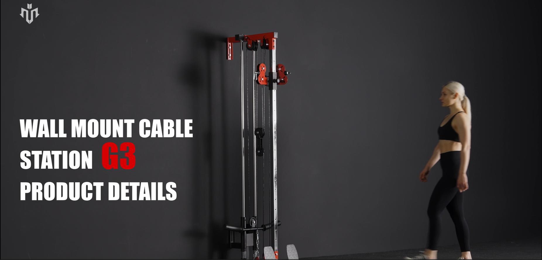 Mikolo Cable Crossover Machine, Lat Pulldown, Wall-Mounted Dual Pulley ...