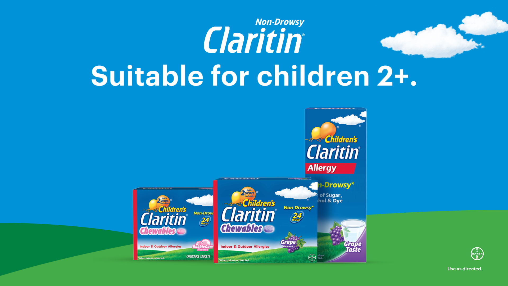 Claritin Kids Allergy Relief, 24hr Non-Drowsy, Bubblegum Flavored ...