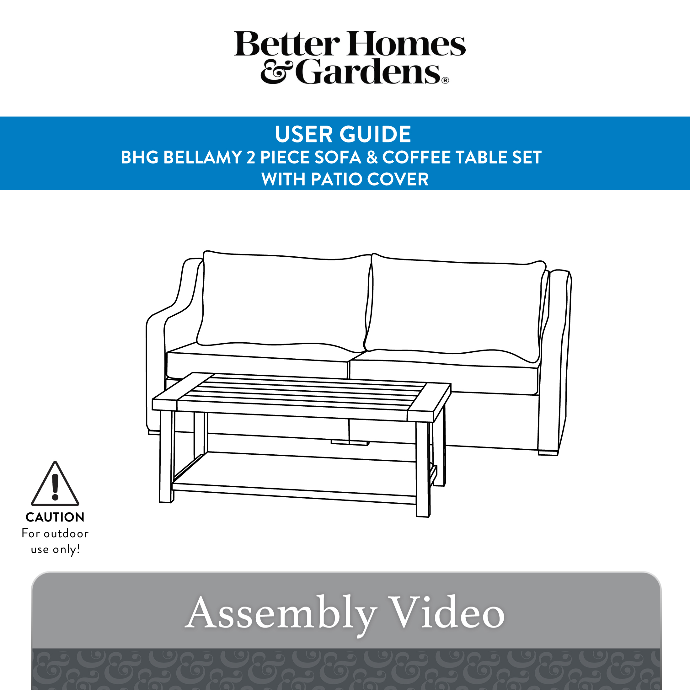 Better Homes & Gardens Bellamy 4 Piece Outdoor Conversation Set, Dark Brown - Walmart.com