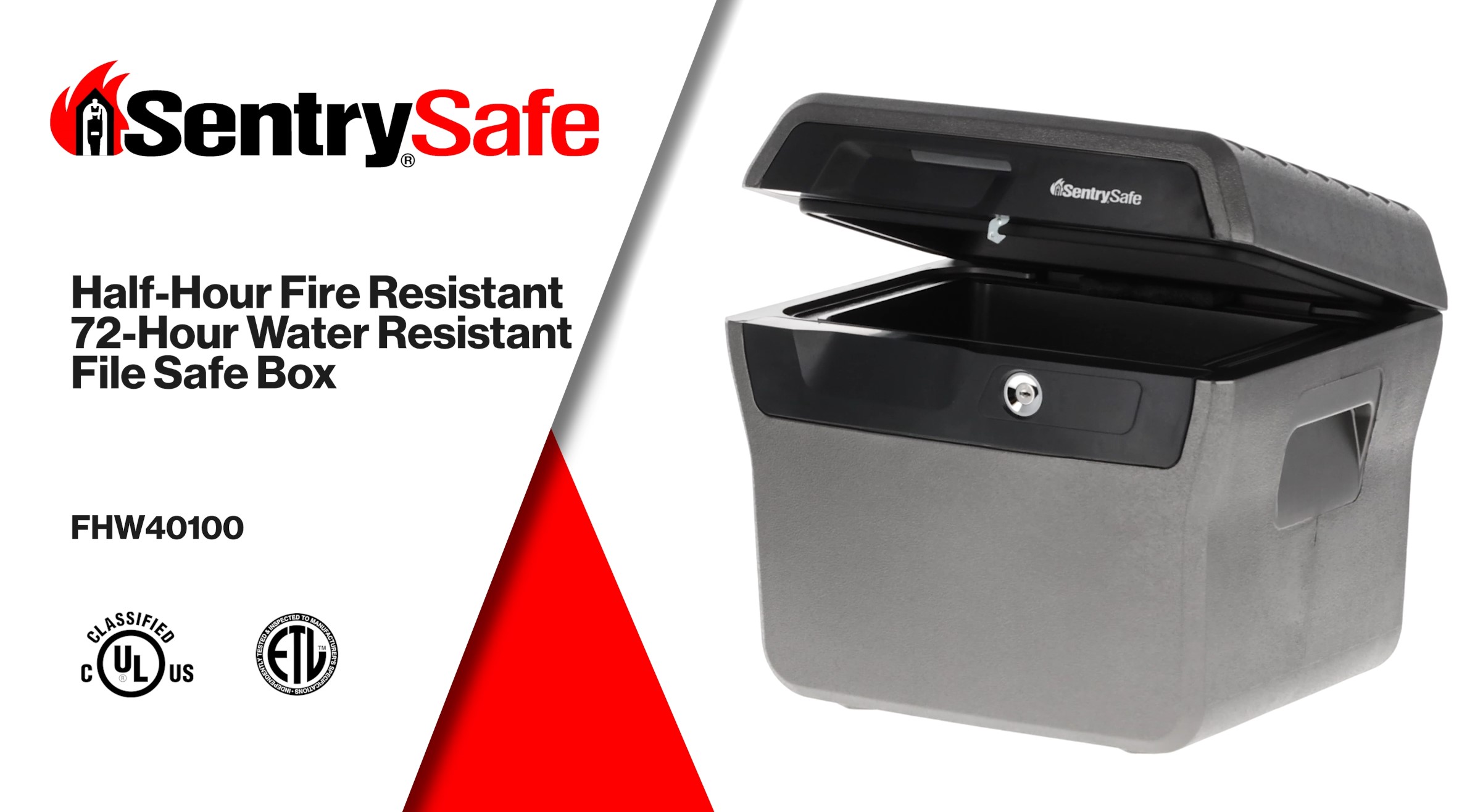 SentrySafe Fireproof Safety Document Lockbox, Fire & Water-Resistant ...