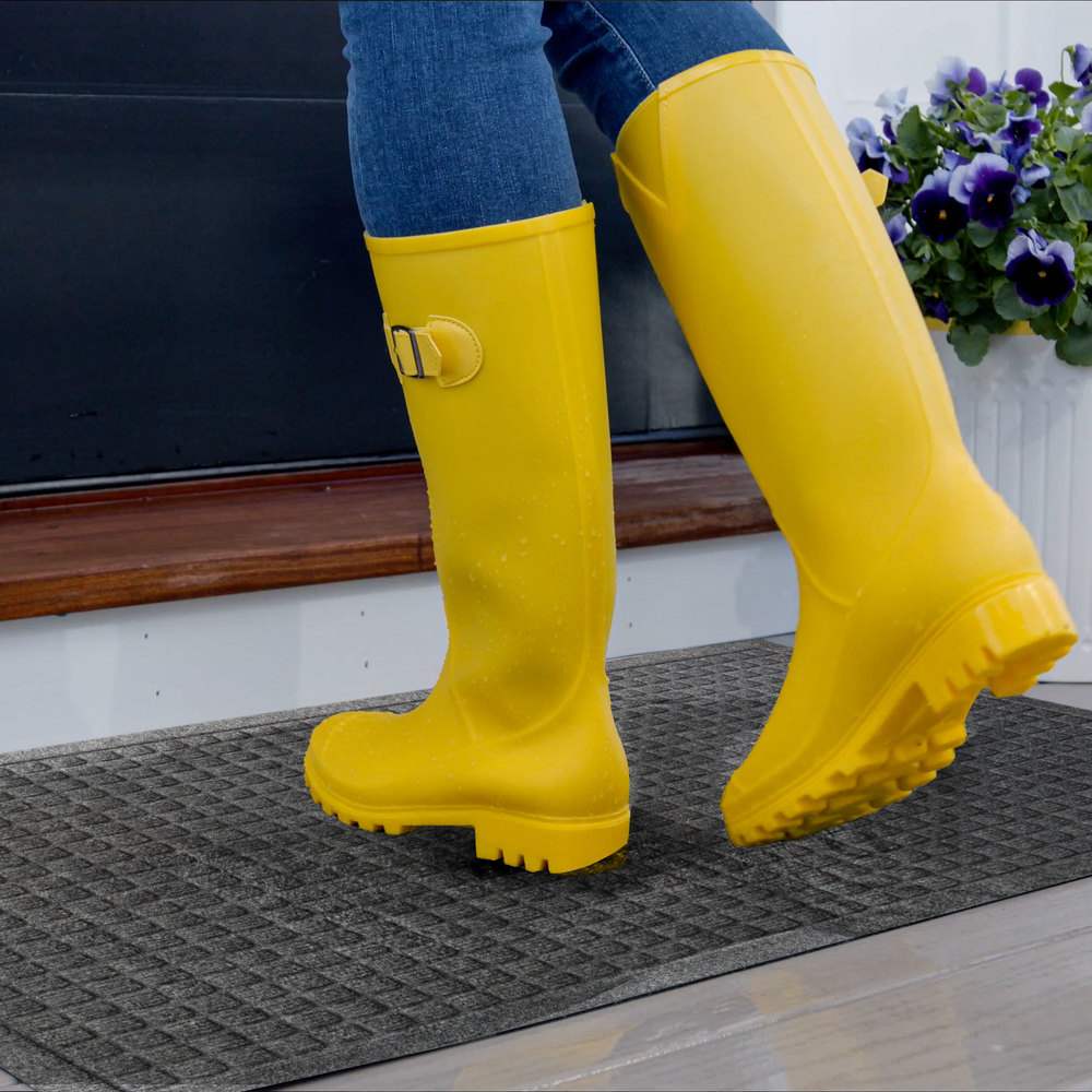 GORILLA GRIP Moisture Guard Doormat, Indoor Outdoor Rubber Backed ...