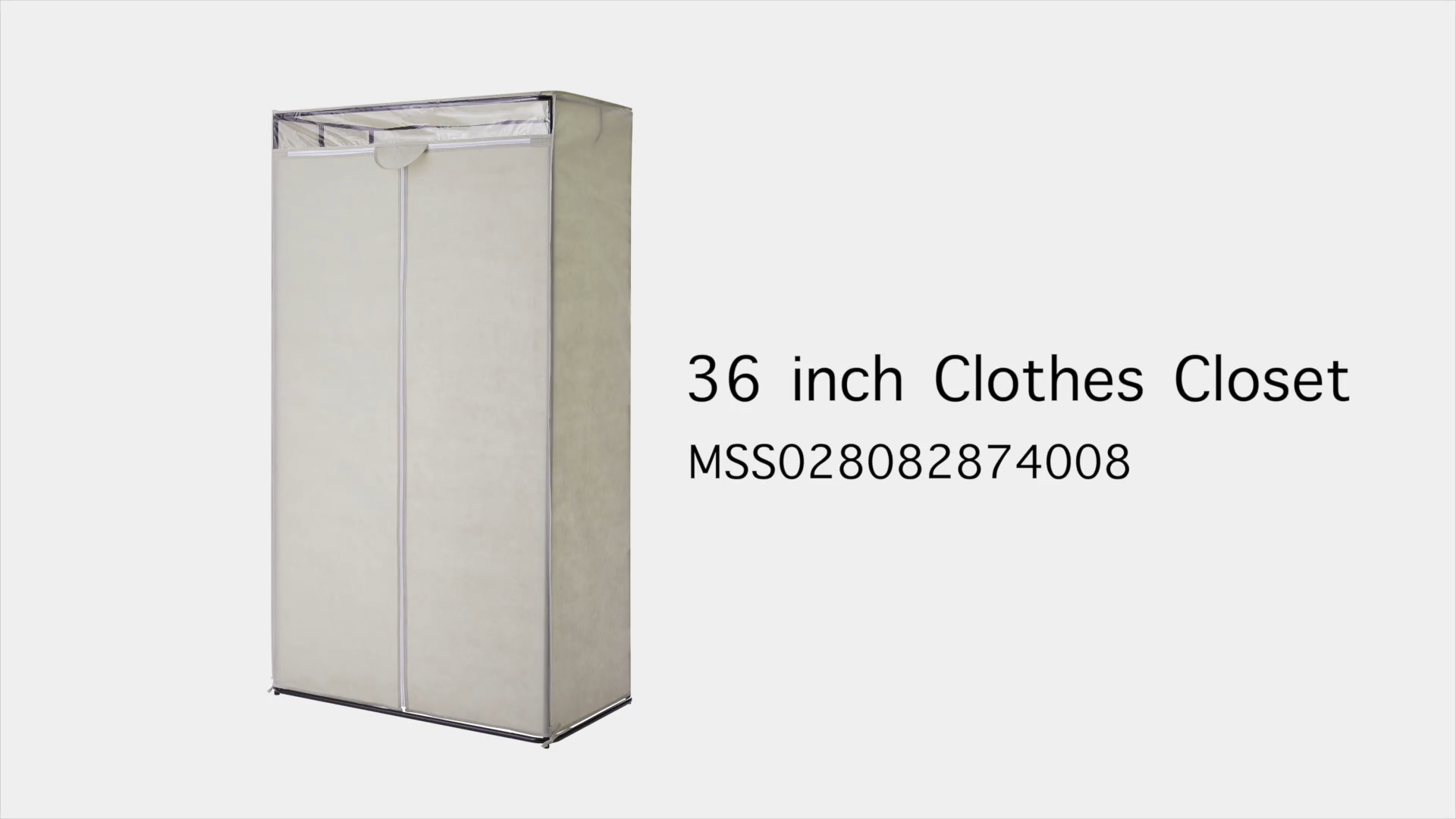 Mainstays Single Tier Zippered Steel Adult Clothes Closet, 36", Grey ...