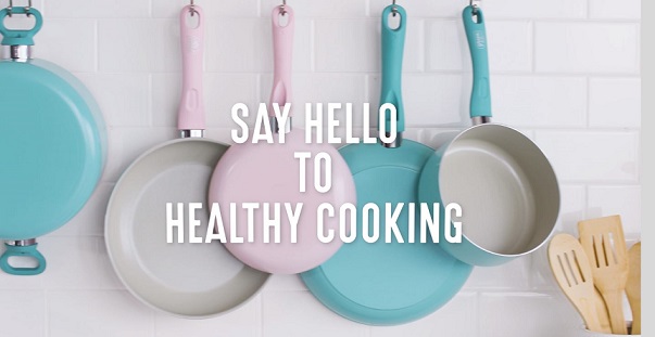 GreenLife 14pc Healthy Ceramic Nonstick Cookware Set, Turquoise, with ...