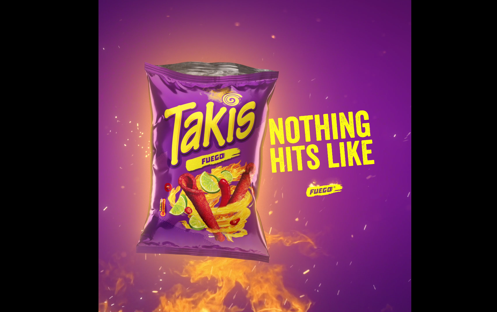 Takis Fuego 17 oz Fiesta Size Bag, Spicy Chili Pepper Lime Rolled ...