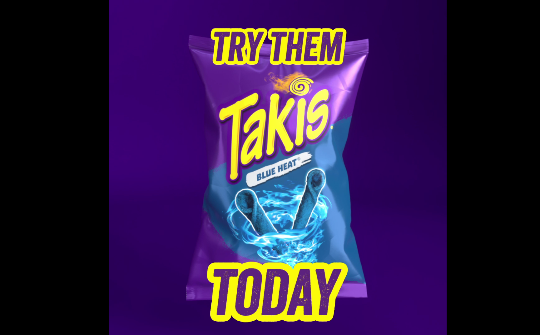 Takis Crunchy Blue Heat, Hot Chili Pepper Rolled Tortilla Chips, 9.9 oz ...