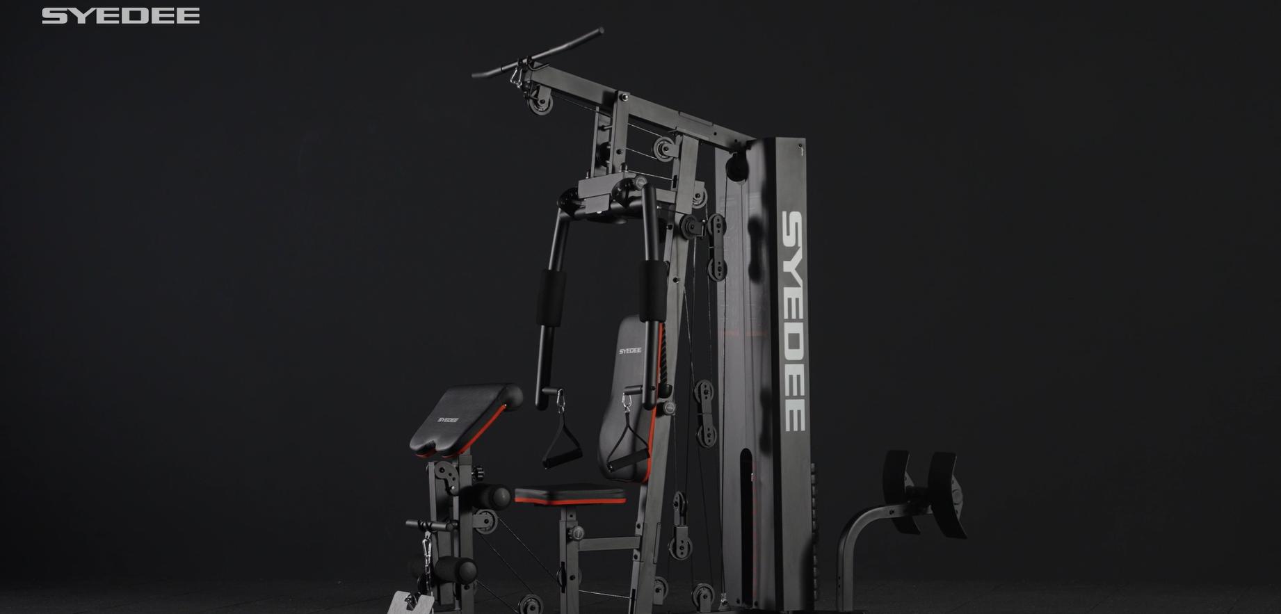 syedee Home Gym Station, Full Body Workout Equipment, 150LBS Weight ...