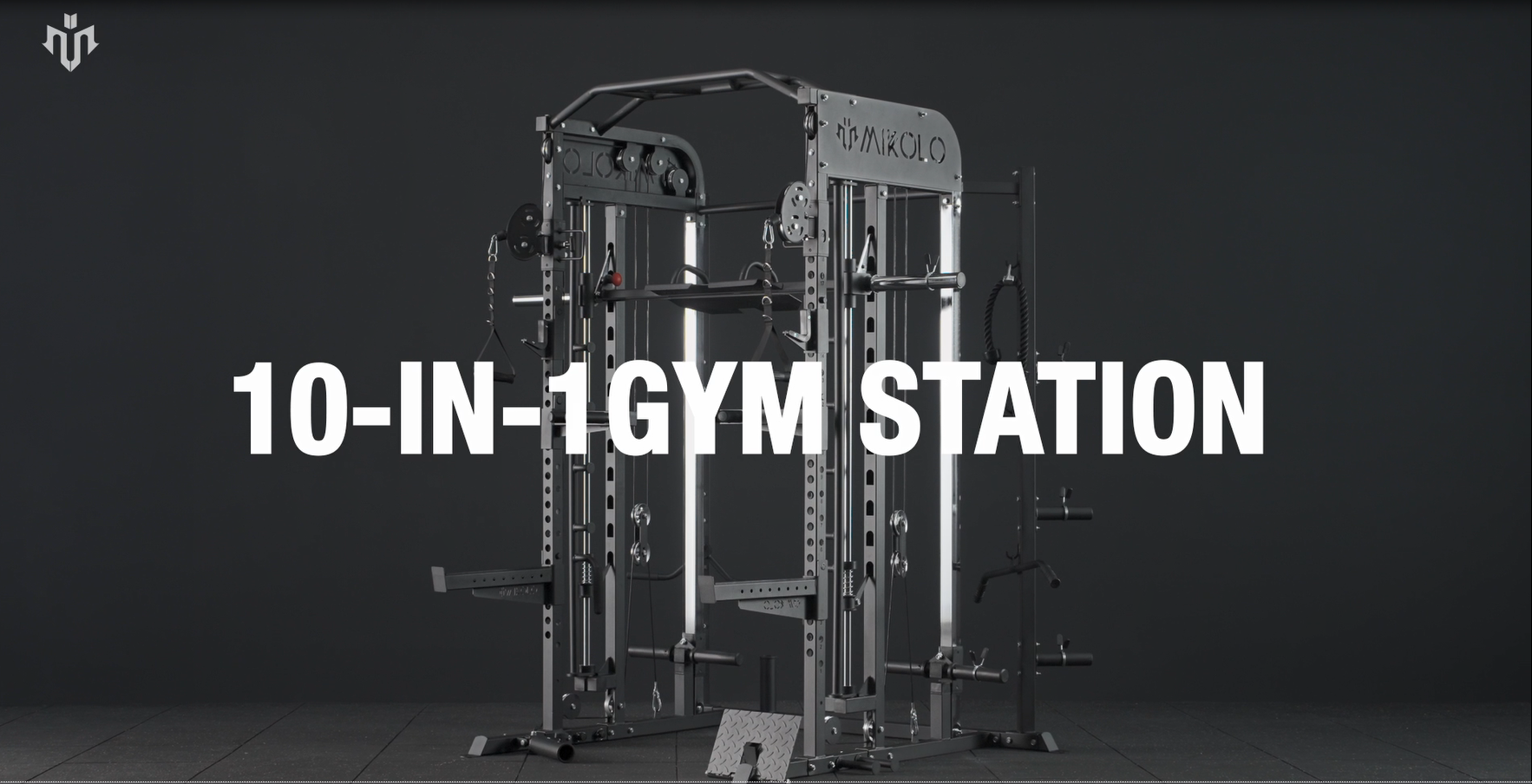 Mikolo Smith Machine, 2000LBS Power Cage with Leg Press, Dual Cable ...