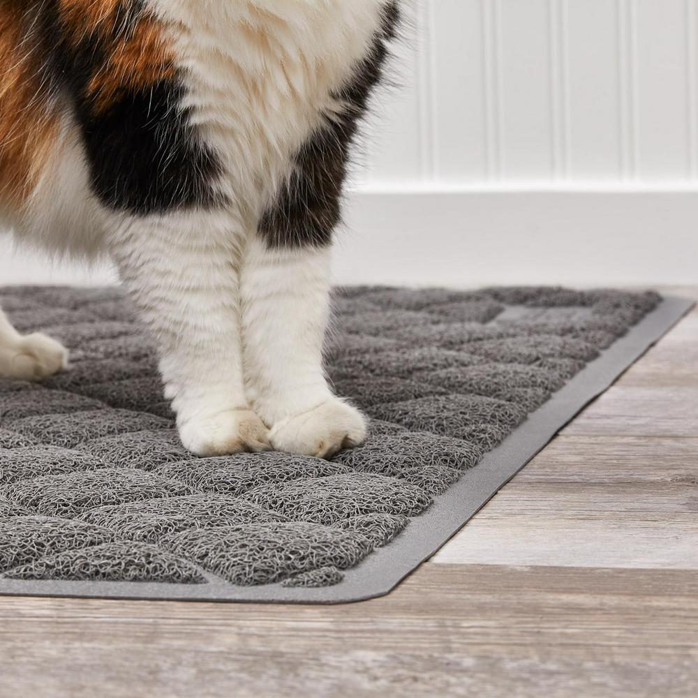GORILLA GRIP Cat Litter Box Mat, Water Resistant Kitty Litter Trapping ...