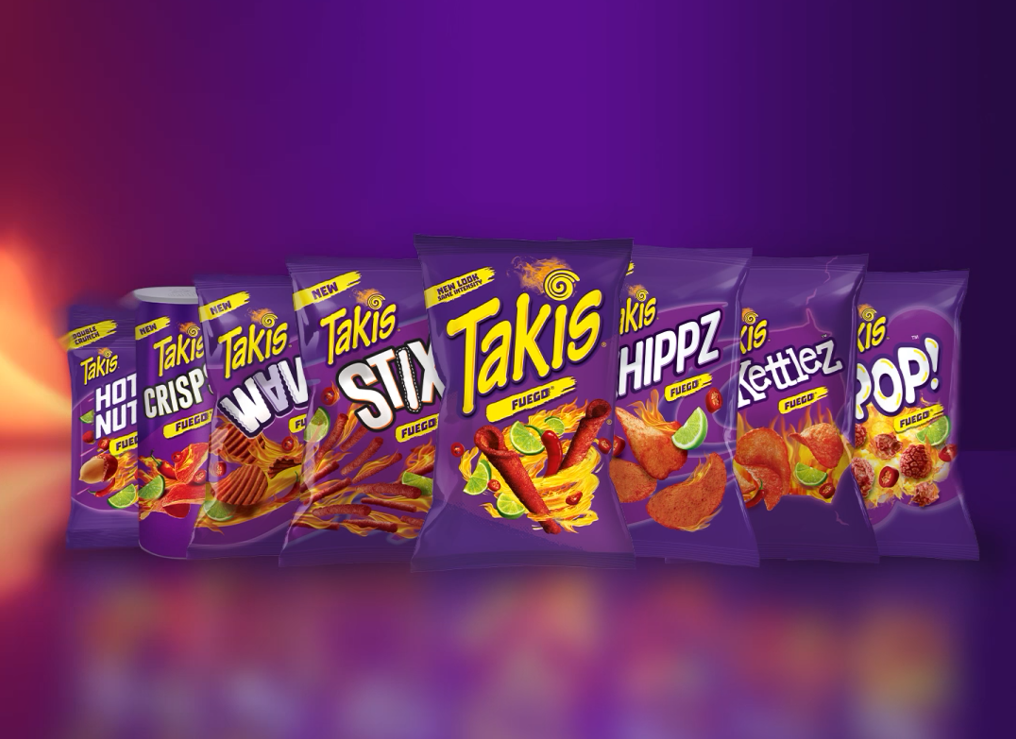 Takis Fuego Stix 4 oz Snack Size Bag, Hot Chili Pepper & Lime Corn ...