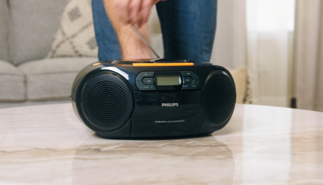 Philips Portable Boombox with CD, Cassette, MP3-CD, USB, Bass Boost ...