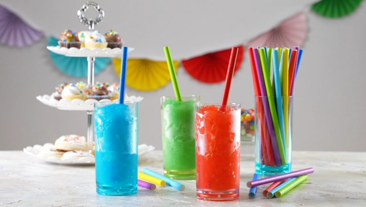 GUSTO Jumbo Disposable Paper Straws, 100-Pack, 10mm x 9 Inches ...